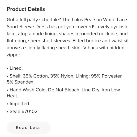 Lulus | Dresses | Lulus White Lacy Dress For Bridal Shower Rehearsal ...